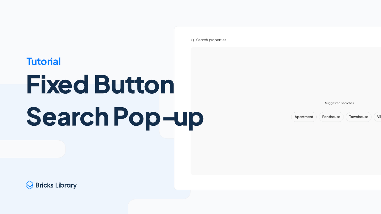 Create a Fixed Button With a Cool Interaction - Bricks Library
