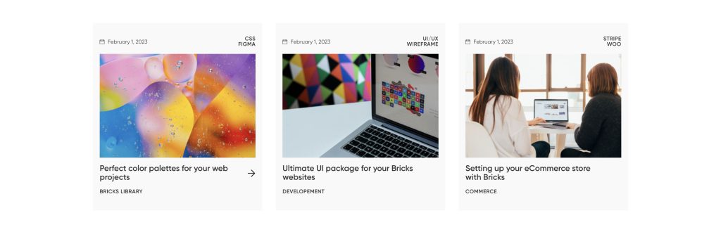 Centered image with tags - Bricks Library