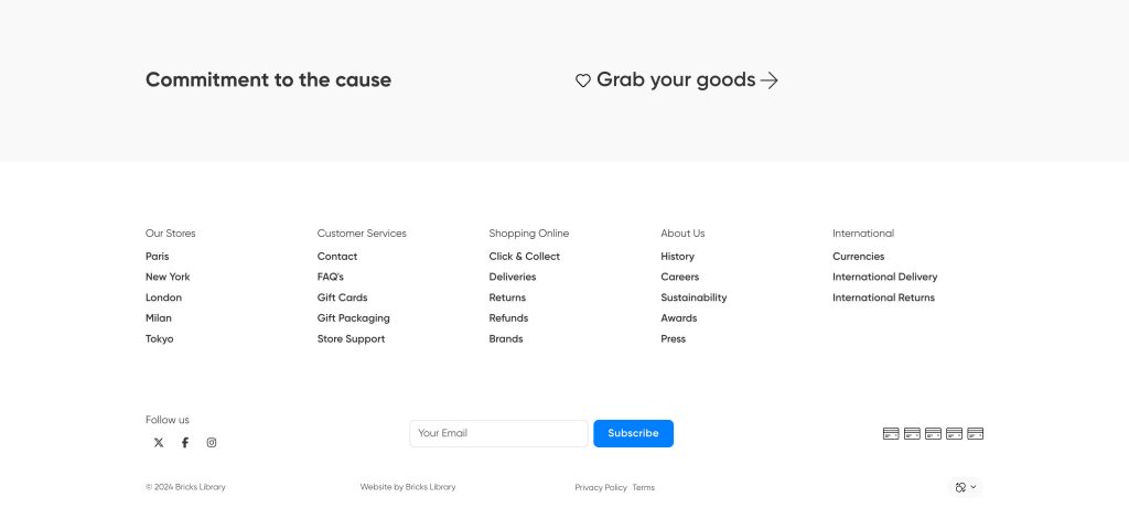 Shop Footers - Bricks Library